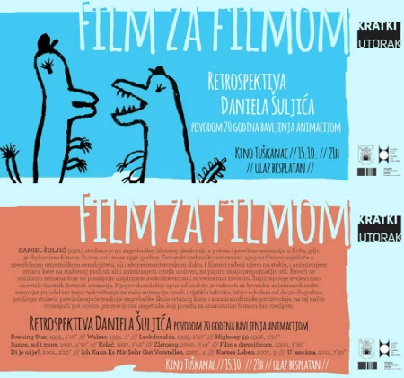 20 years of animation: Daniel Šuljić retrospective, 15 Oct, Zagreb
