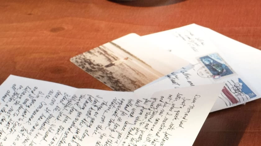 Still Life with Woman, Tea and Letter by Tess Martin